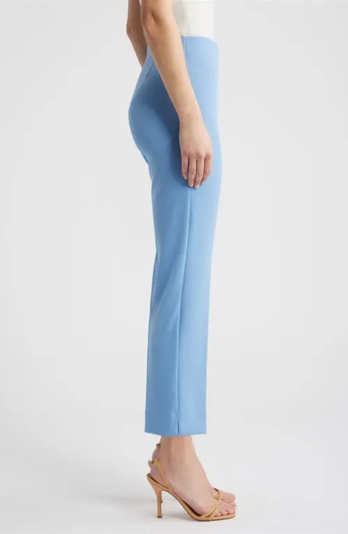 Anne Klein Hollywood Waist Straight Leg Ankle Pull-on Pants - Lagoon
