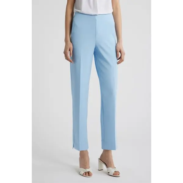 Anne Klein Hollywood Waist Straight Leg Ankle Pull-on Pants - Lakeshore