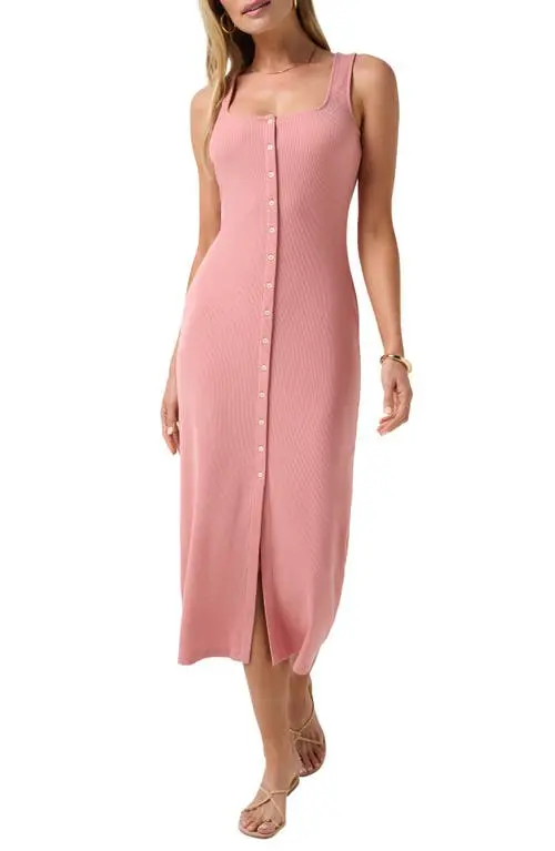 Travis Mathew Sleeveless Rib Knit Maxi Sundress - Mesa
