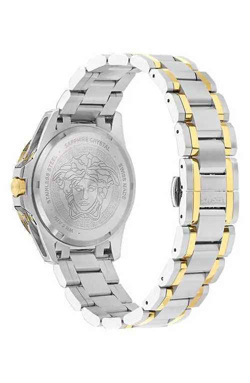 Versace V-galaxy Moonphase Bracelet Watch - Two Tone