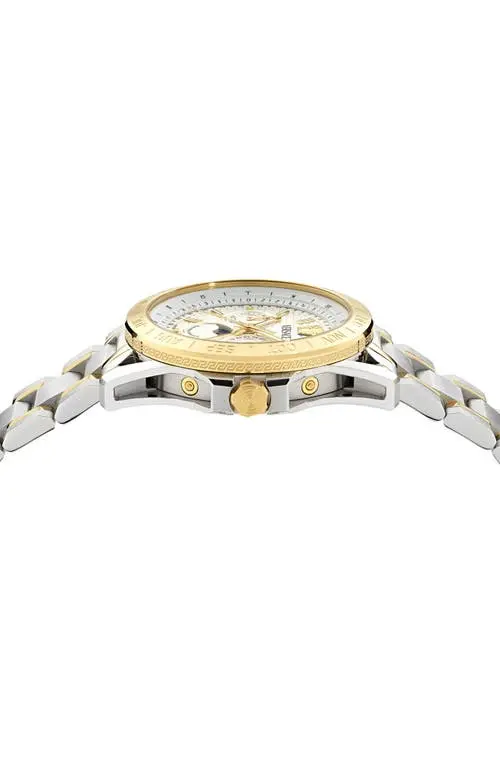 Versace V-galaxy Moonphase Bracelet Watch - Two Tone