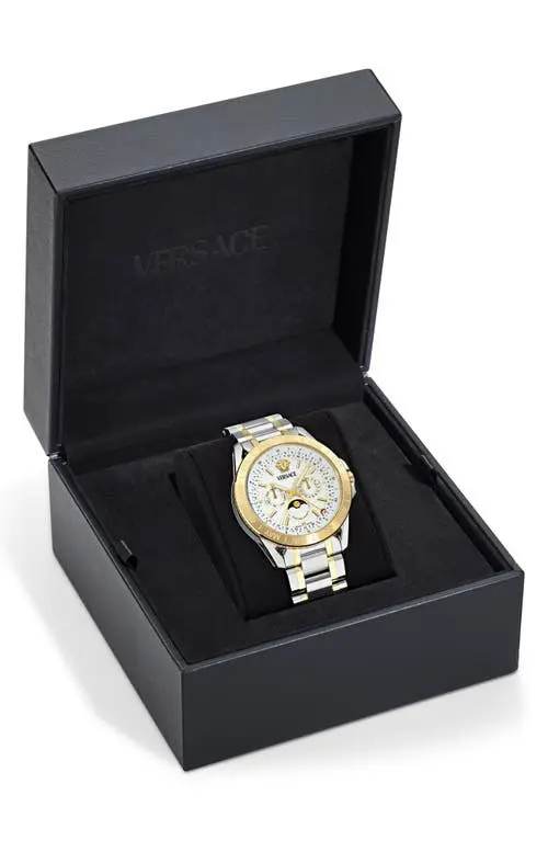 Versace V-galaxy Moonphase Bracelet Watch - Two Tone