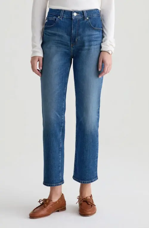Ag Brinley Mid-rise Cropped Straight-leg Jeans - Owens Valley
