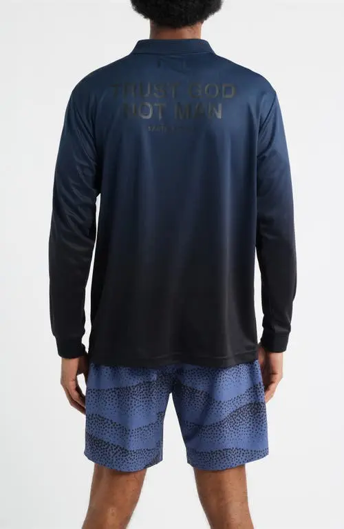 SANTO STUDIO Trust Perforated Long Sleeve Jersey Polo