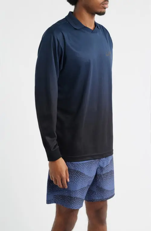 SANTO STUDIO Trust Perforated Long Sleeve Jersey Polo