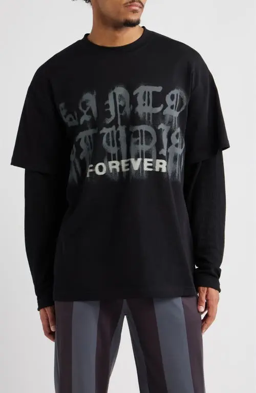 SANTO STUDIO Forever Graphic Layered T-shirt