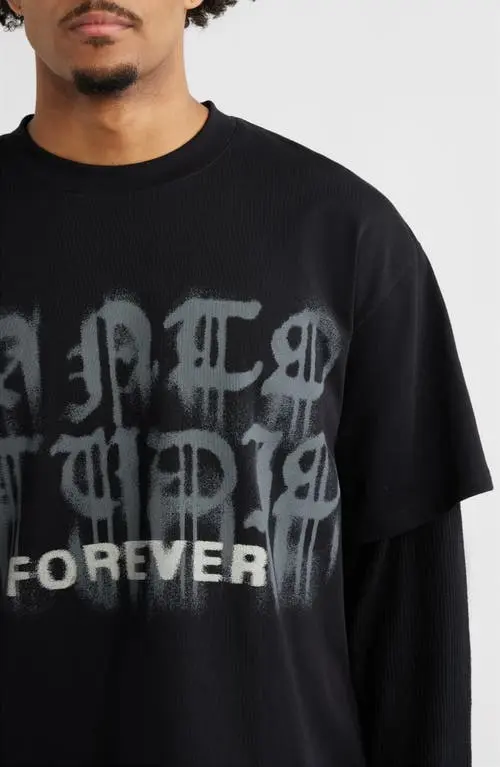SANTO STUDIO Forever Graphic Layered T-shirt