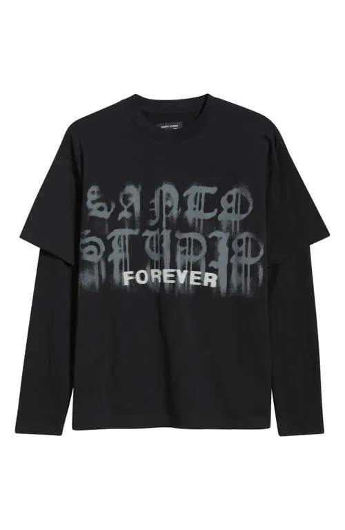SANTO STUDIO Forever Graphic Layered T-shirt