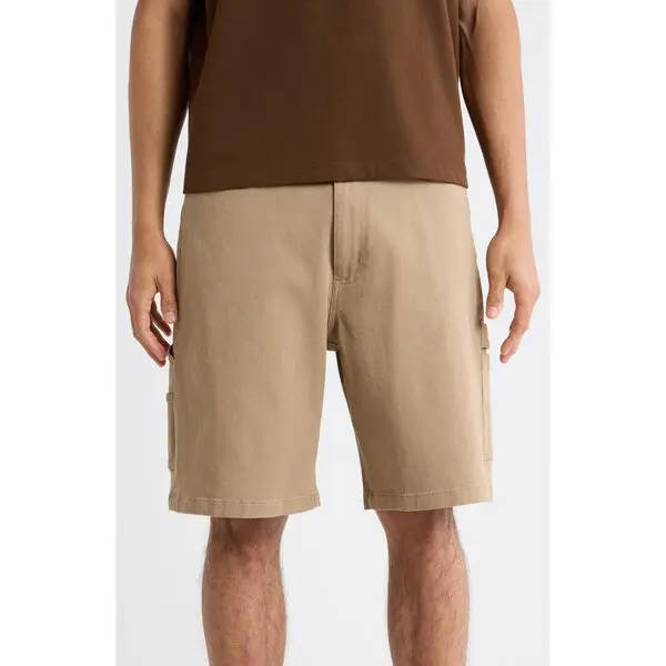SANTO STUDIO Painter Denim Shorts - Tan