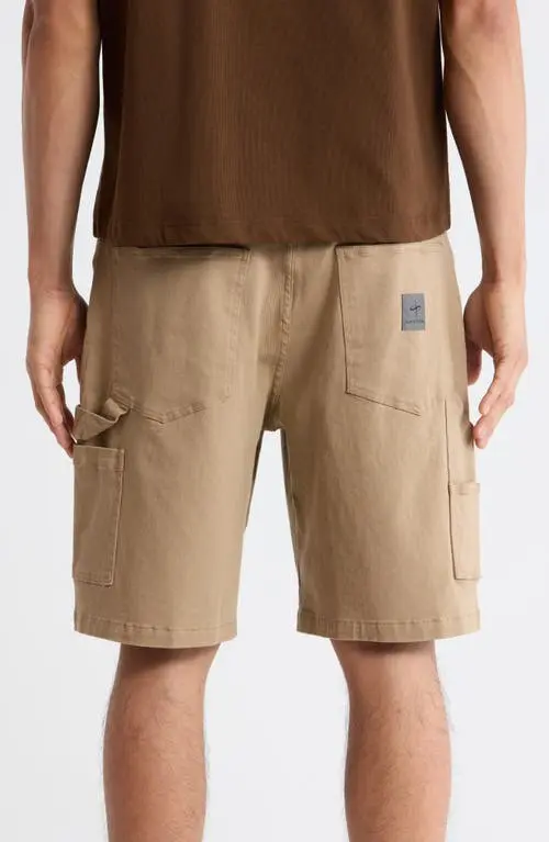 SANTO STUDIO Painter Denim Shorts - Tan