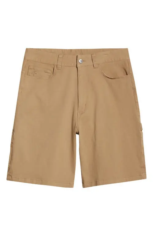 SANTO STUDIO Painter Denim Shorts - Tan