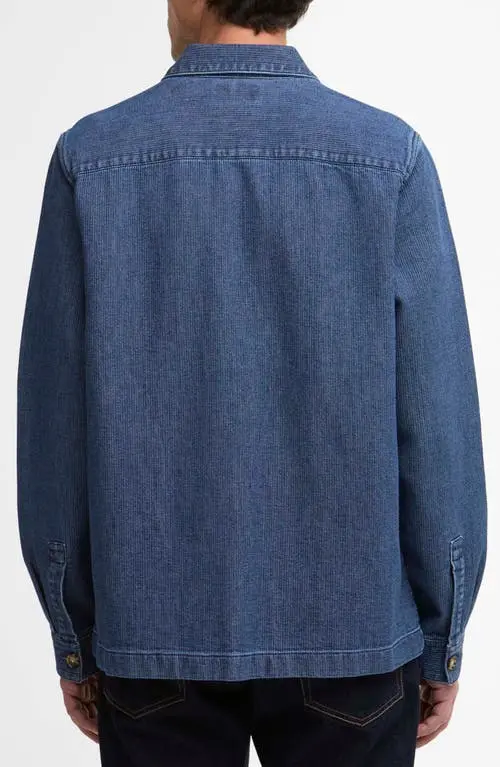 Barbour Aickman Textured Cotton Canvas Button-up Overshirt