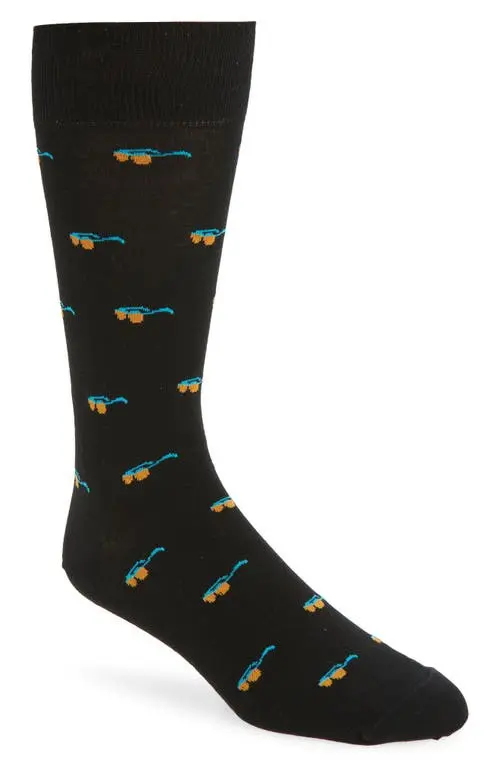 Paul Smith Nate Sunglasses Cotton Blend Dress Socks - Black