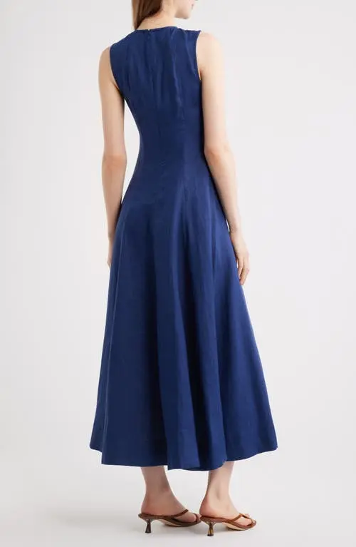 REFORMATION Cecila Sleeveless Linen Maxi Dress - Danube