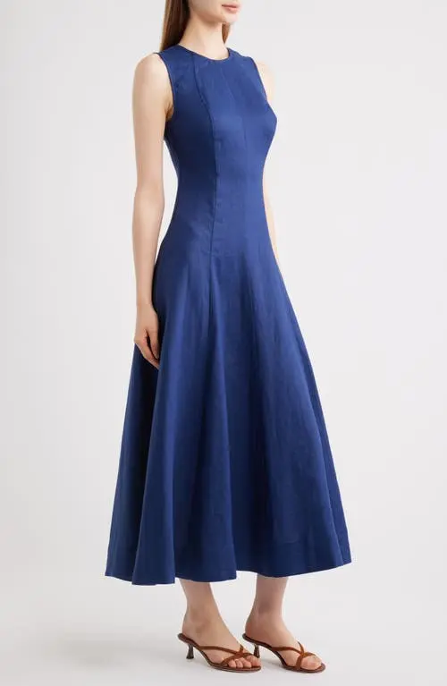 REFORMATION Cecila Sleeveless Linen Maxi Dress - Danube