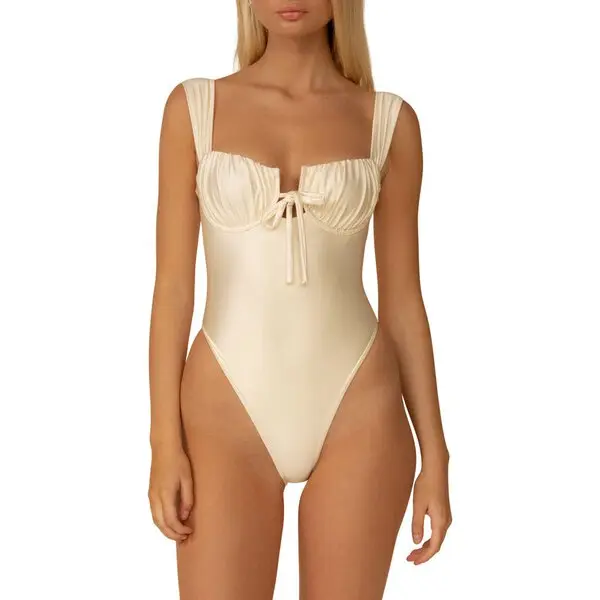 MONTCE Petal One-piece Swimsuit - Cream Silkie