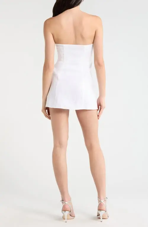 REFORMATION Aurina Linen Strapless Top