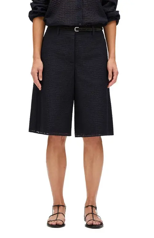 Another Tomorrow Gingham Bermuda Pant