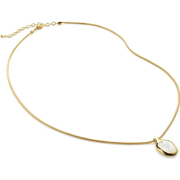 Monica Vinader Odyssey Stone Pendant Necklace - Yellow Gold