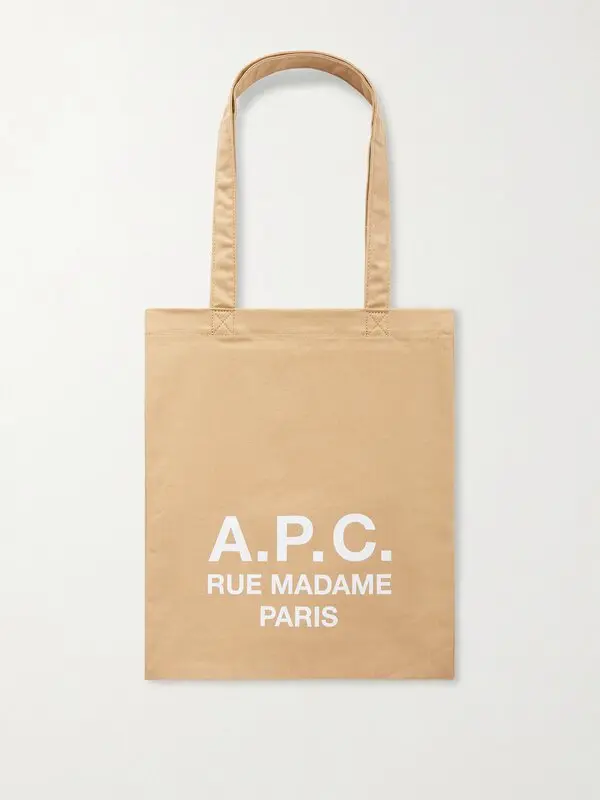 A.p.c. Lou Rue Madame 2.0 Logo-print Canvas Tote Bag - Neutrals
