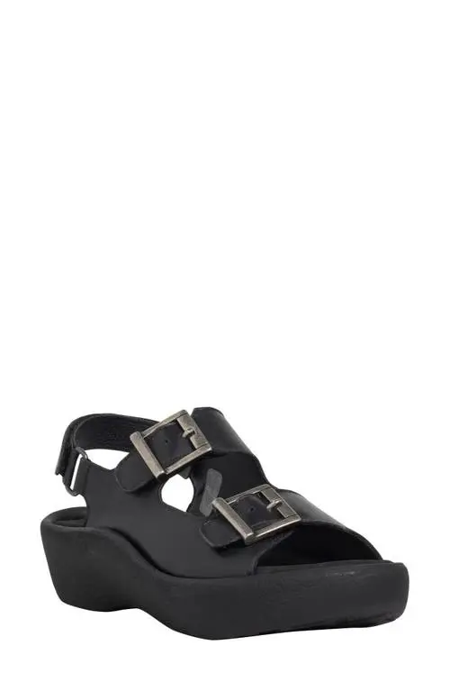 WOLKY Fortune Platform Slingback Sandal - Black