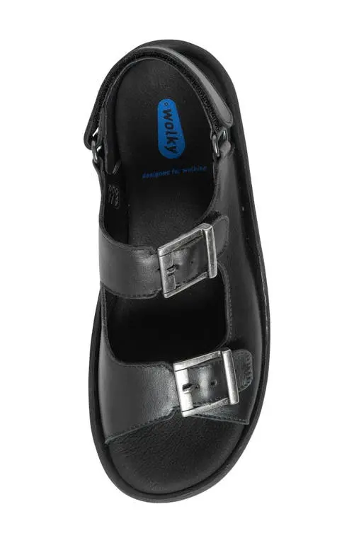 WOLKY Fortune Platform Slingback Sandal - Black