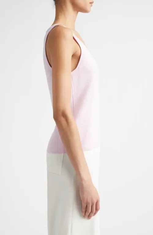 St. John Silk And Cotton Sweater Tank - Peony