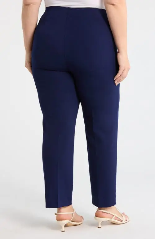 Anne Klein Hollywood Waist Straight-leg Ankle Pull-on Pants