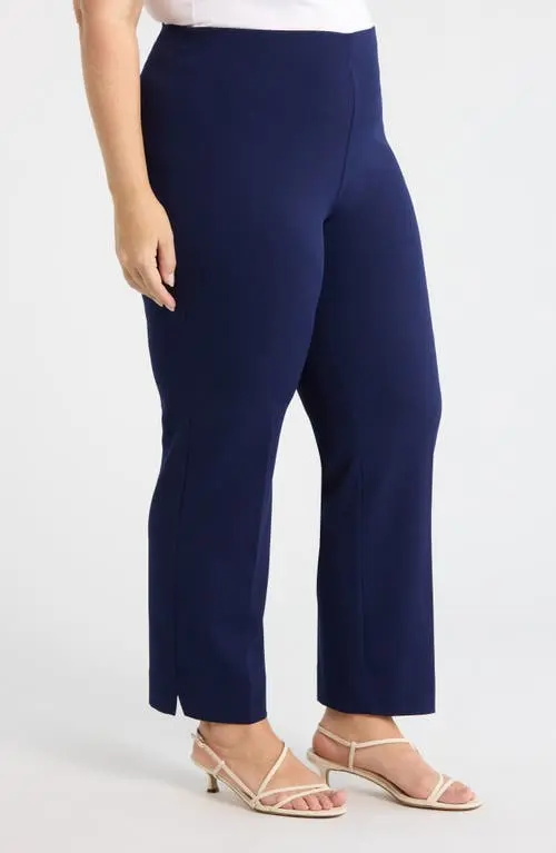Anne Klein Hollywood Waist Straight-leg Ankle Pull-on Pants
