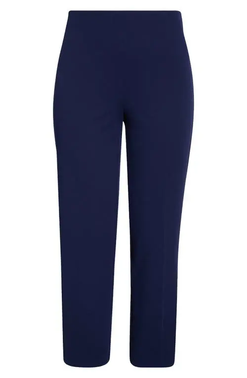 Anne Klein Hollywood Waist Straight-leg Ankle Pull-on Pants