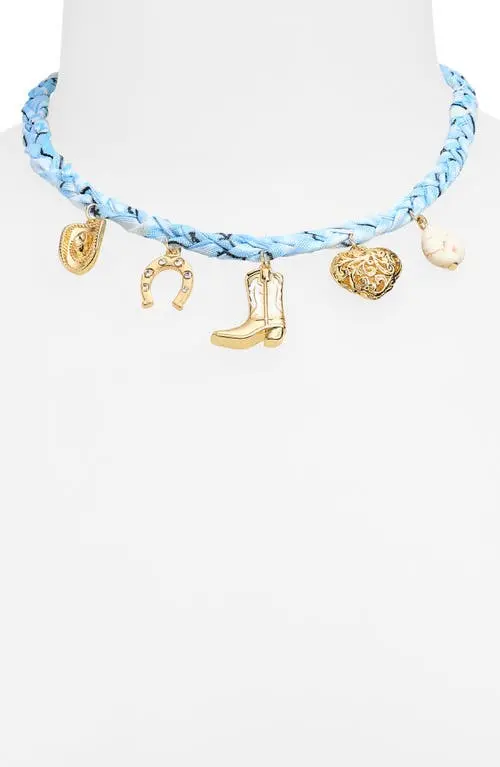 Bp. Bandana Charm Necklace - Blue