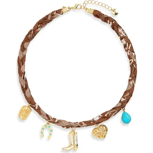 Bp. Bandana Charm Necklace - Brown