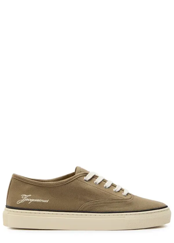Jacquemus Les Fefe Logo-embroidered Sneakers - Khaki