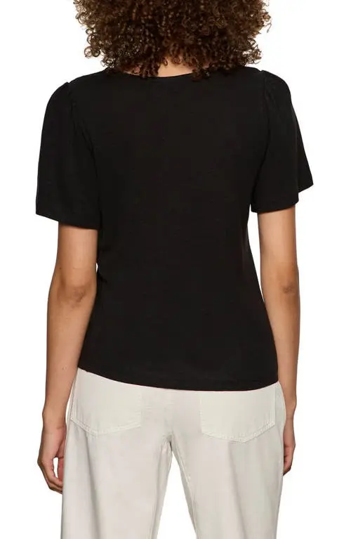 Sanctuary Keyhole Flutter-sleeve Top