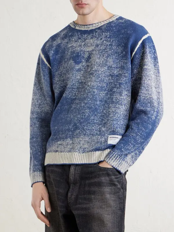 NEIGHBORHOOD Cotton Knit Sweater - Blue