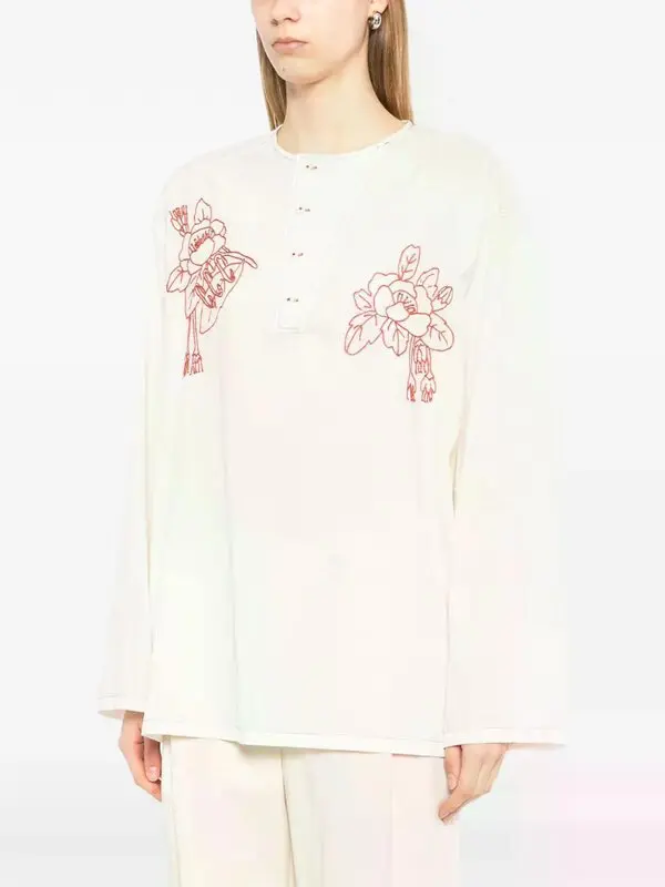 KINYAN LAM Floral Embroidered Blouse