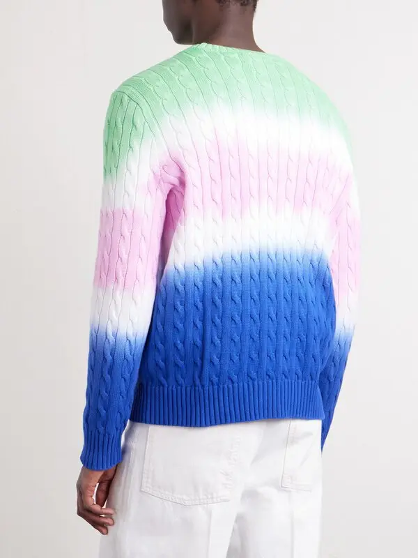 Polo Ralph Lauren Dégradé Cable-knit Cotton Sweater