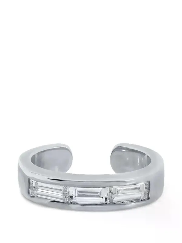 ANITA KO Baguette Diamond Ear Cuff - Silver