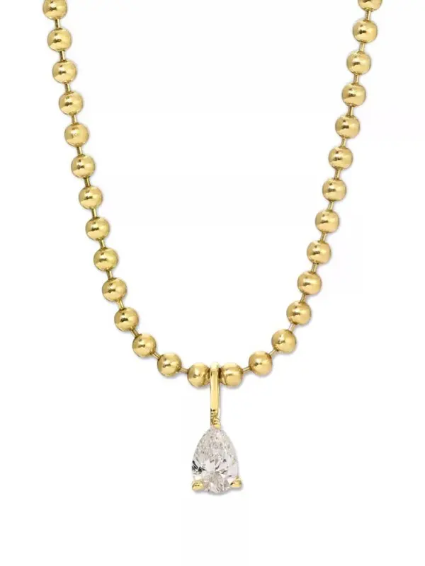 ANITA KO Diamond Ball Chain Necklace - Gold