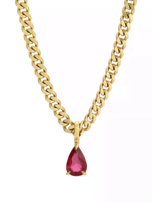ANITA KO Ruby Curb Chain Necklace - Gold
