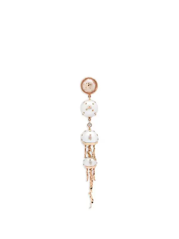 BIBI VAN DER VELDEN Jellyfish Multi-stone Drop Earring - Pink