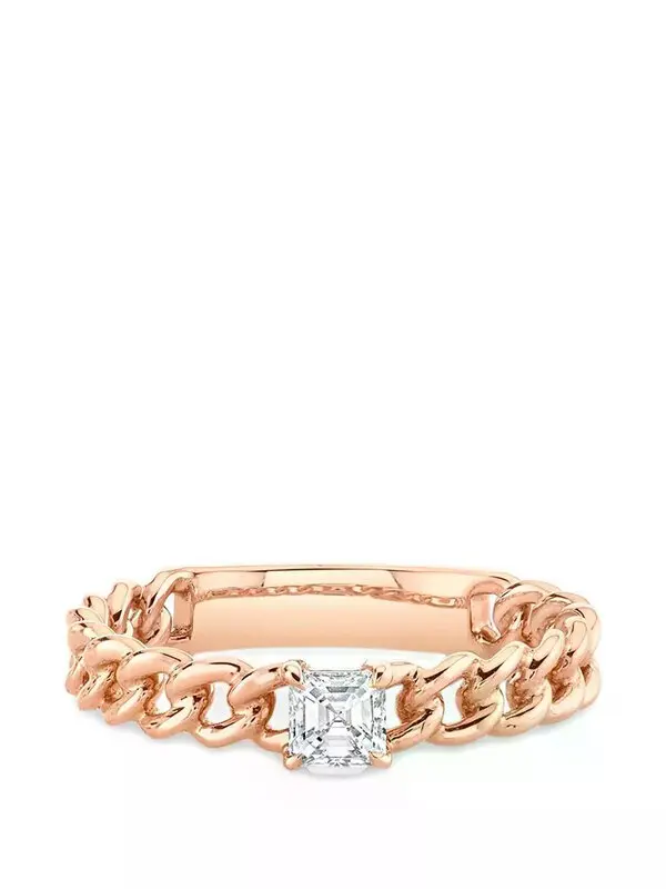 ANITA KO Diamond Chain-link Ring - Pink