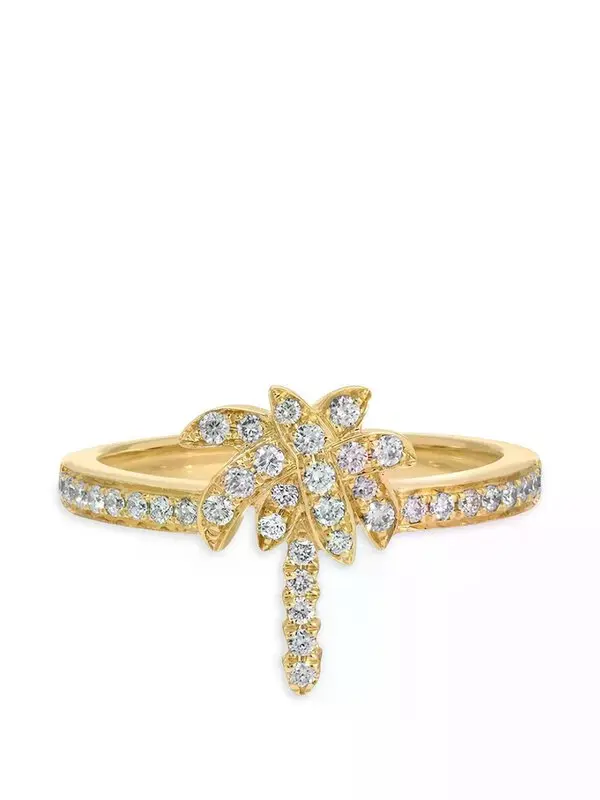 ANITA KO Palm Tree Diamond Pinky Ring - Gold