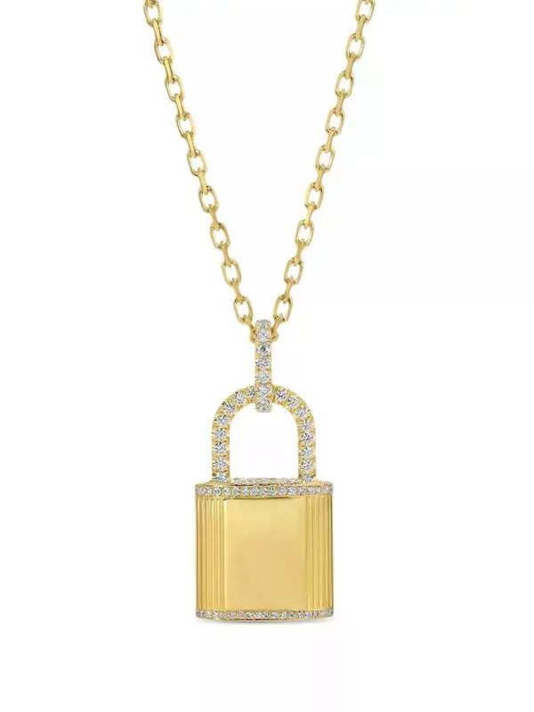 ANITA KO Lock Diamond Pendant - Gold