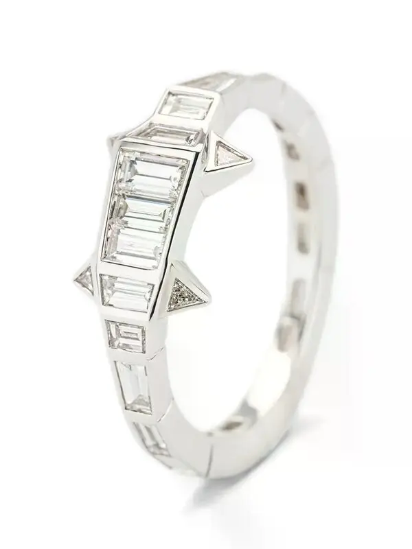 BIBI VAN DER VELDEN Alligator Diamond Ring - Silver