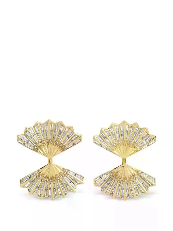 ANITA KO Fan Diamond Earrings - Gold