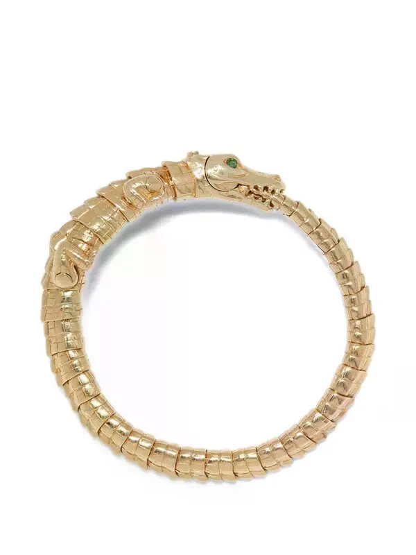 BIBI VAN DER VELDEN Alligator Wrap Bracelet - Gold