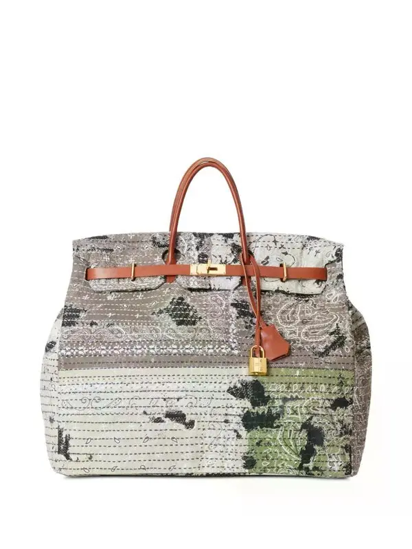PARIS LAUNDRY Camouflaged-bandana Patchwork Holdall - Grey