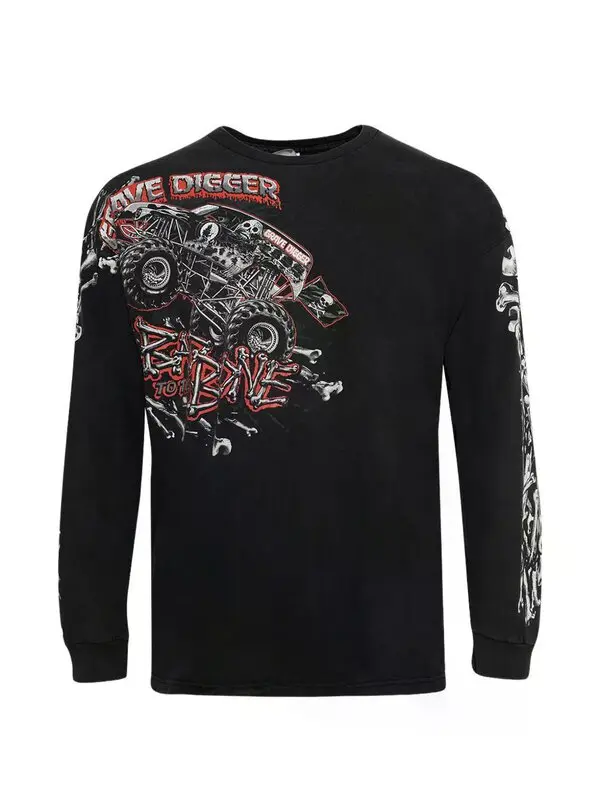 EARTHLING VIP Grave Digger Printed Long-sleeve T-shirt