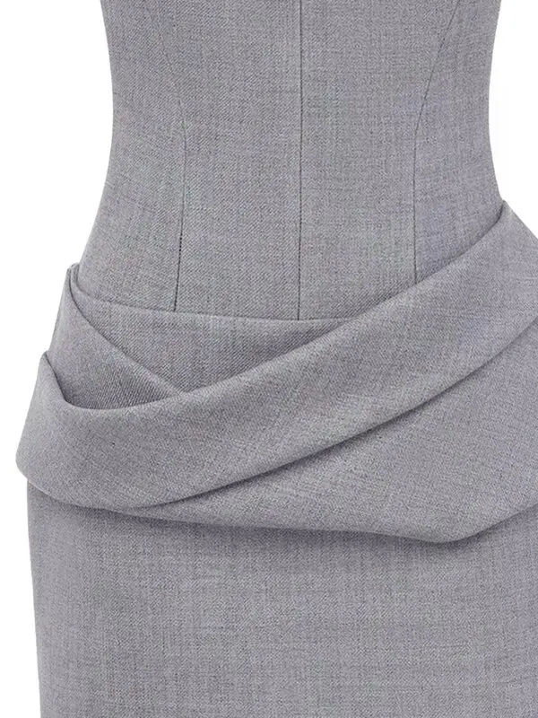 Alex Perry Cupped Draped Mini Dress